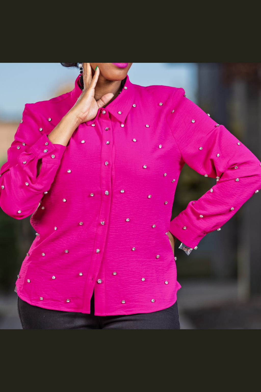 Glam Prism Button-Up – Irresistible Boutique